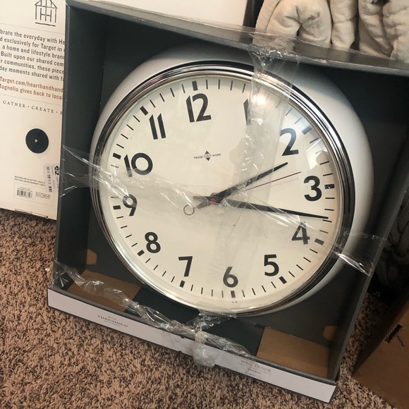 Threshold | Accents | New Threshold School House Clock White Finish 4 ...